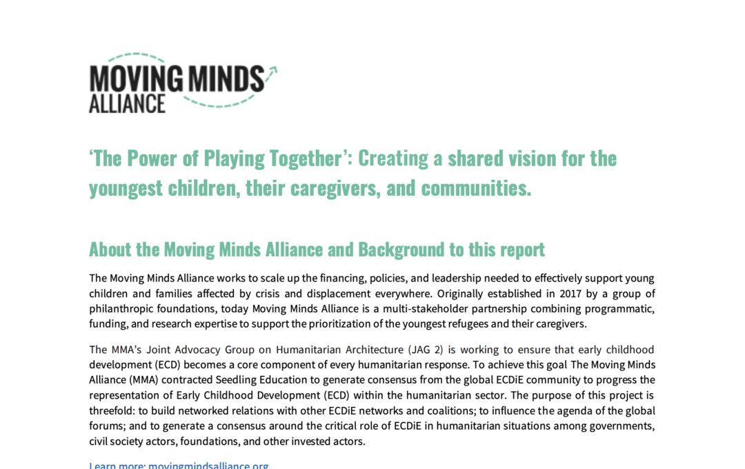 ‘The Power of Playing Together’: Creating a Shared Vision for the ...