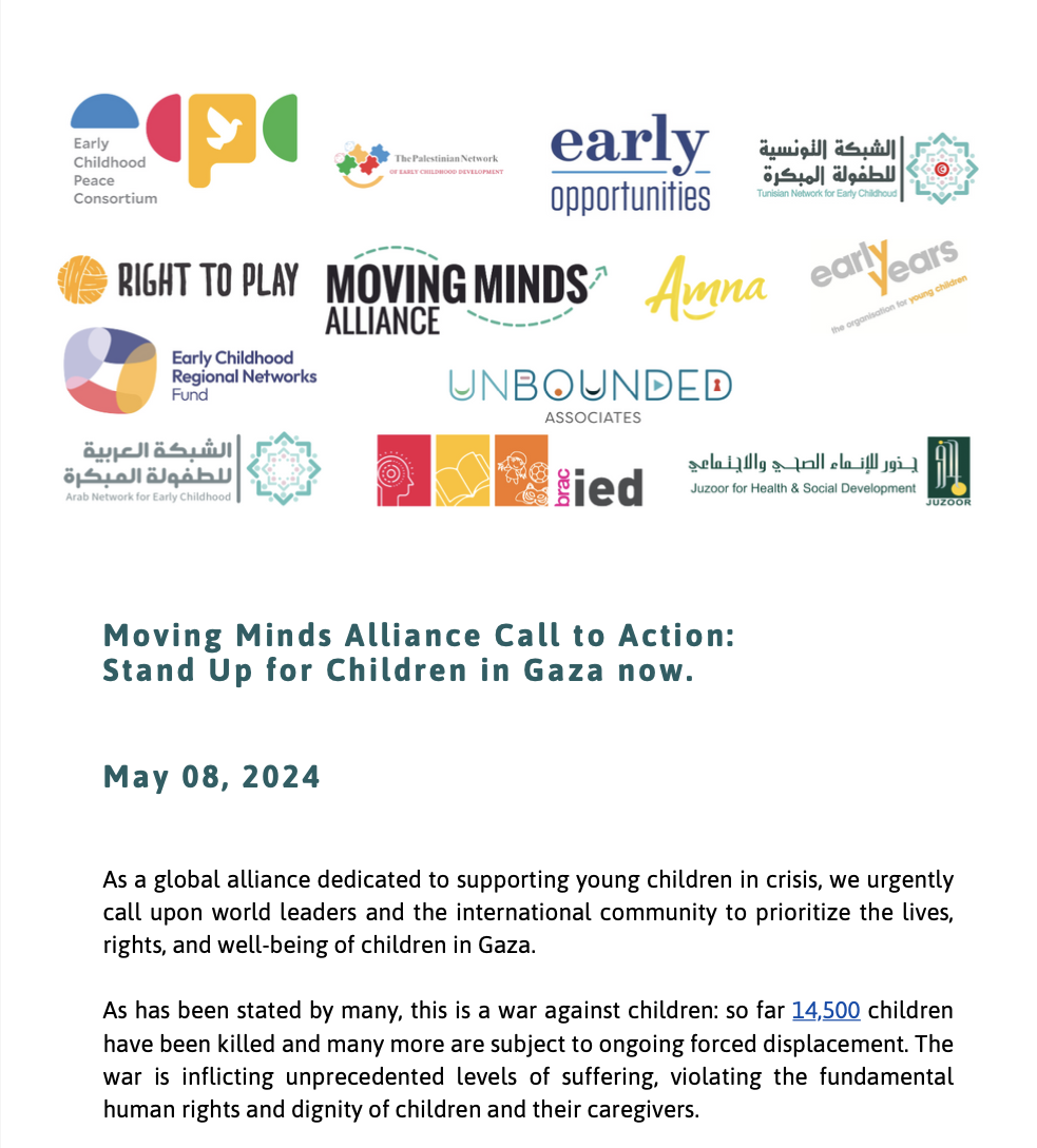 Moving Minds Alliance Call to Action: Stand Up for Children in Gaza now ...